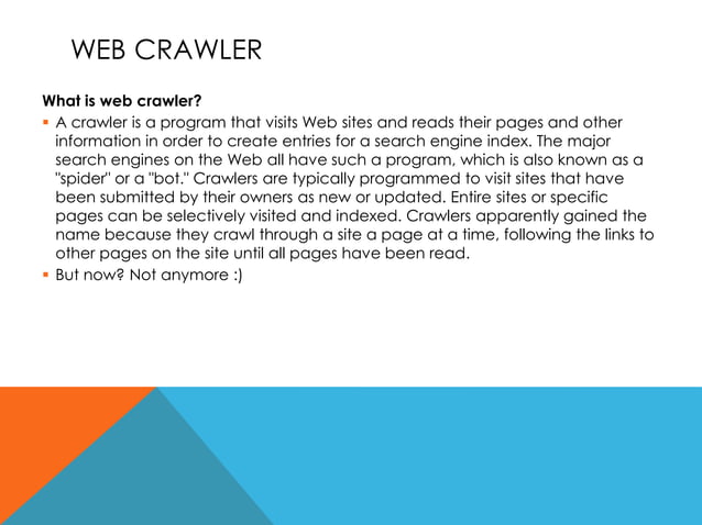 1ST TECH TALK: Web Crawler and Scraper by Abaam Germones | PPTX | Search | Internet