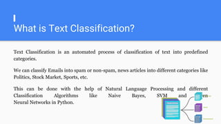 Web crawling and text classification | PPTX | Search | Internet