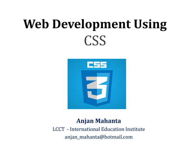 Web Development Using Css3 Ppt 3823