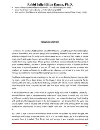 CV with Personal Statement_Rabbi Julie Danan | DOC