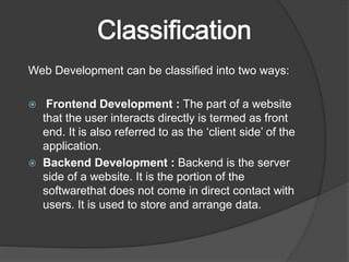 Web Development Introduction for beginners | PPTX | Web Development ...
