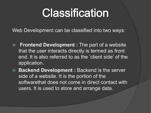 Web Development Introduction for beginners | PPTX | Web Development | Internet