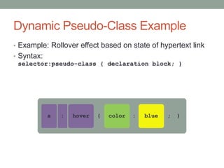 WEBD 162: Box Model, Pseudo-Classes and Pseudo-Elements | PPTX