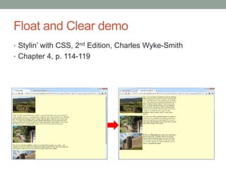 WEBD 162: display property, Float and Clear | PPT