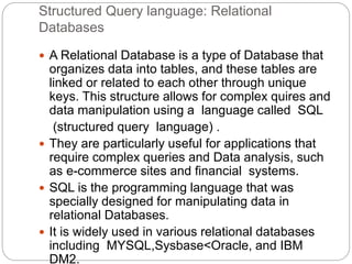 WEB_DATABASE_chapter_4.pptx | Databases | Computer Software and ...