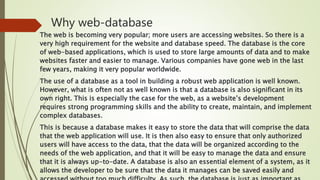WEB DATABASE G4.pptx | Databases | Computer Software and Applications