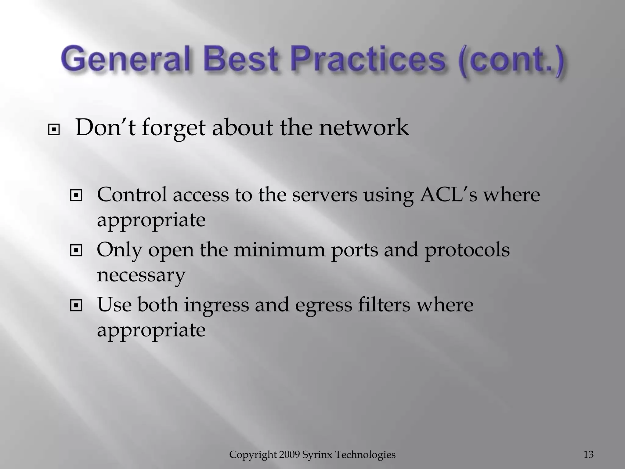 Web Database Server Best Practices | PPTX
