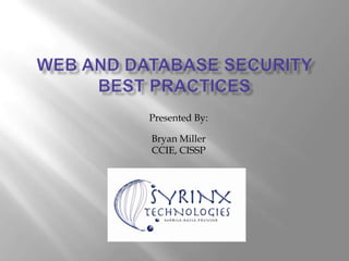 Web Database Server Best Practices | PPTX