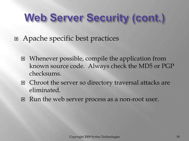 Web Database Server Best Practices Ppt