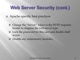 Web Database Server Best Practices | PPTX