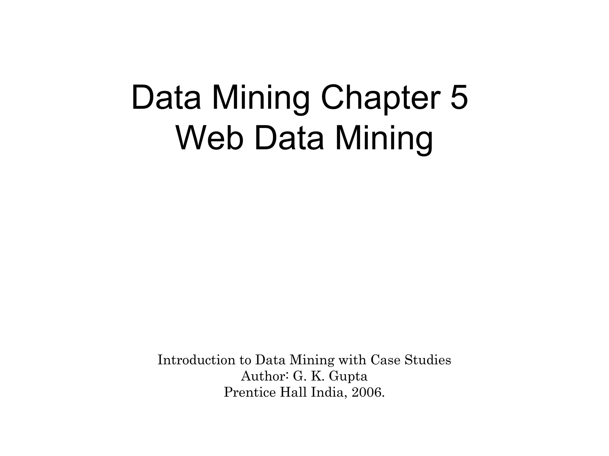 Web data mining | PPT