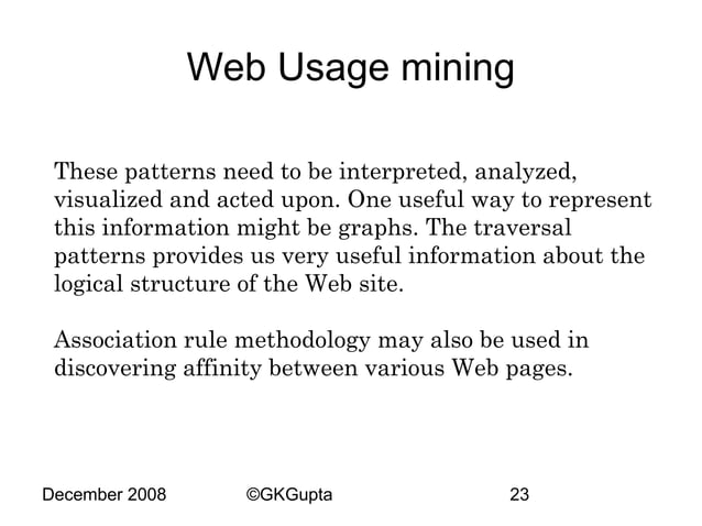 Web data mining | PPT | Internet | Computing