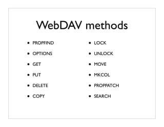 WebDAV - April 15 2008 | PDF | Web Design and HTML | Internet
