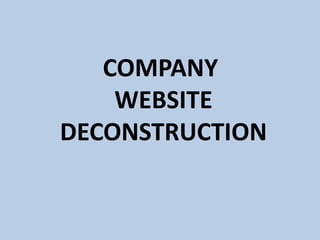 Website deconstruction 1 | PPTX