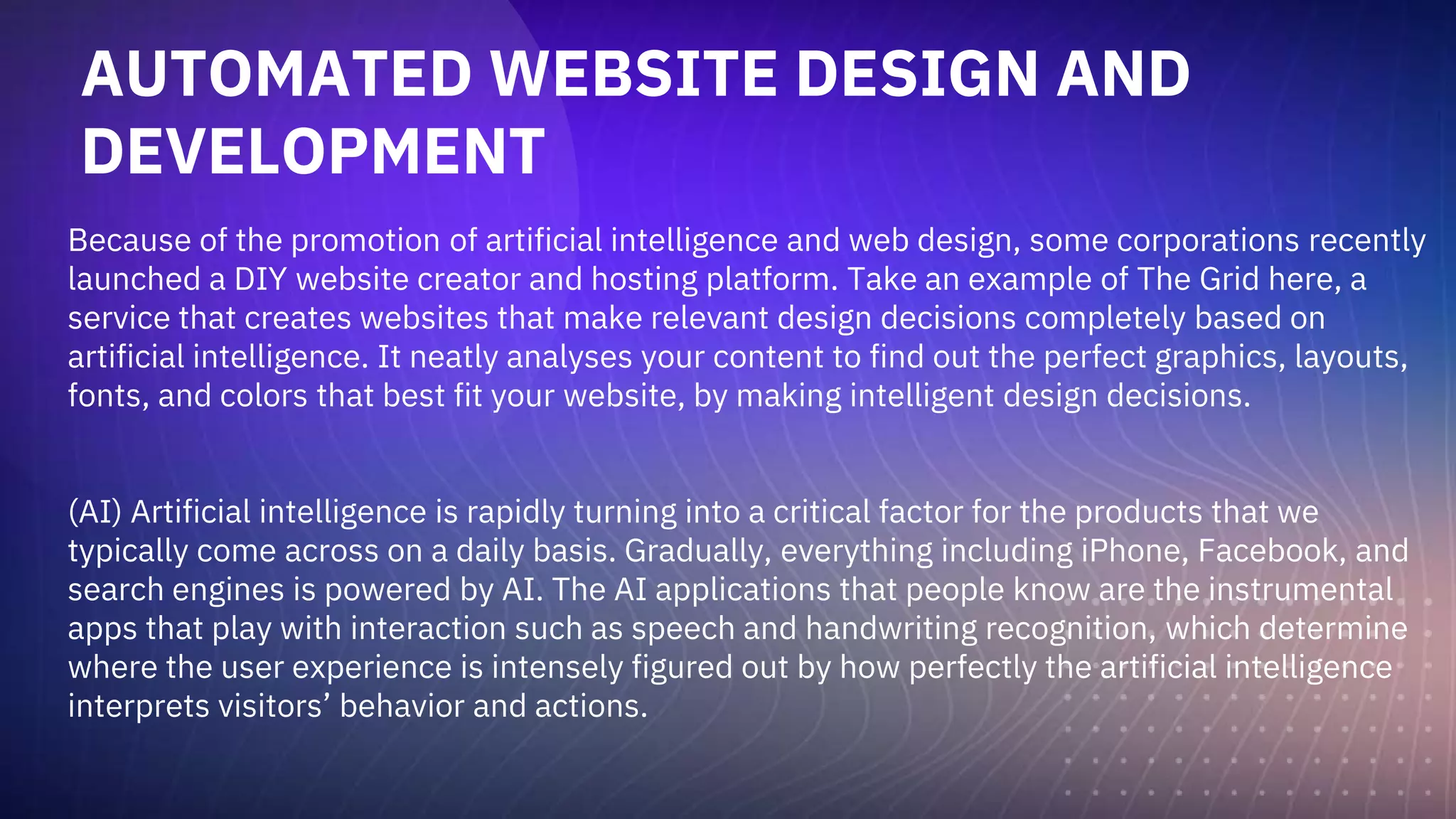 RESPONSIVE WEB DESIGN IN THE AGE OF ARTIFICIAL INTELLIGENCE | PPTX | Web Development | Internet
