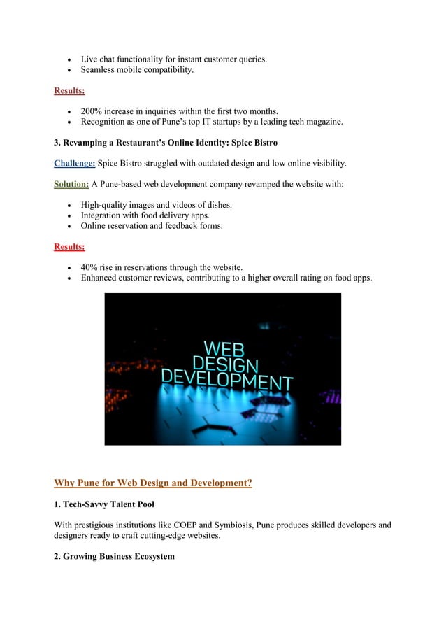 Web Design and Development in Pune: Crafting Digital Excellence | PDF