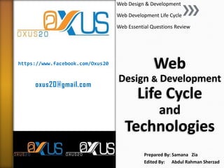 Web Design and Development Life Cycle and Technologies | PPT