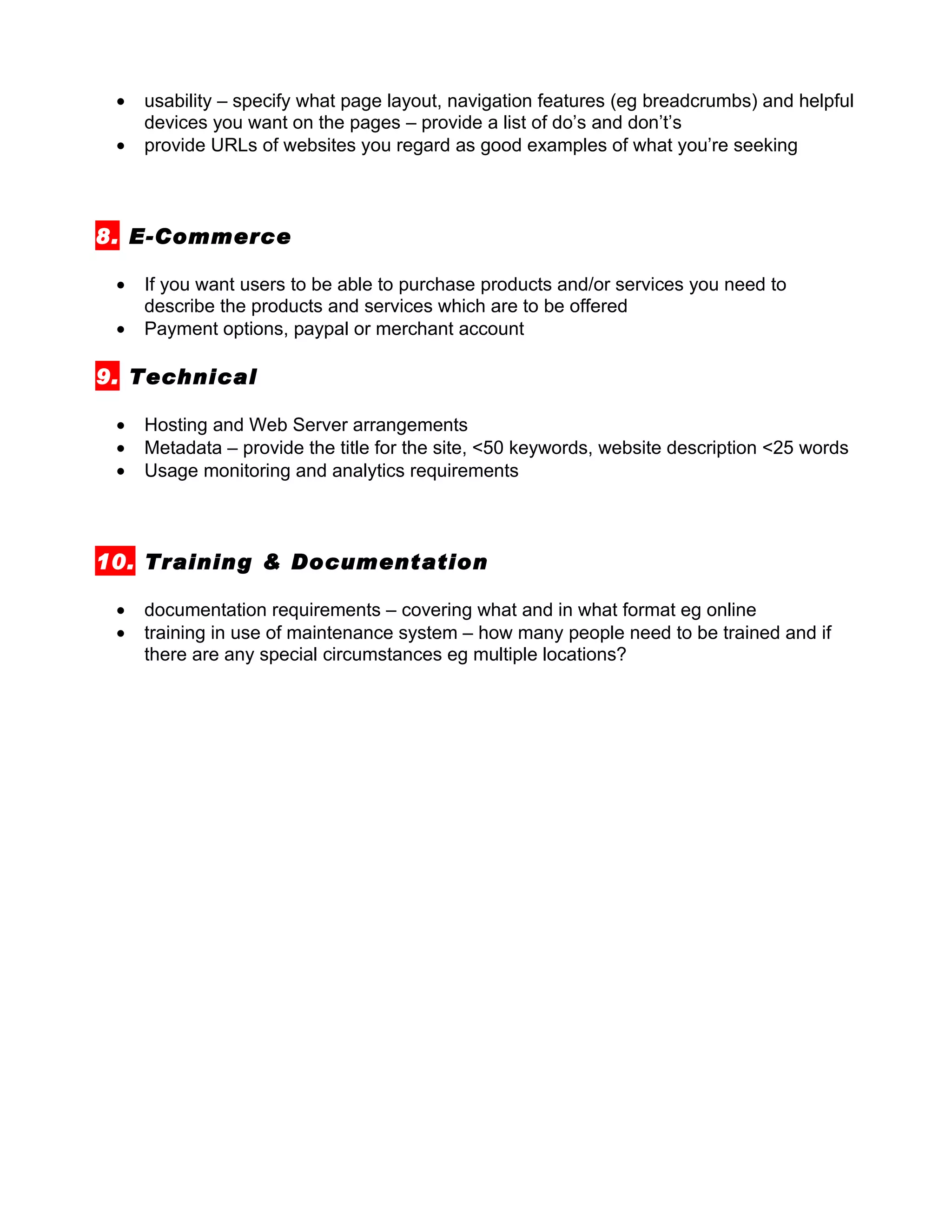 Web design brief template | DOC