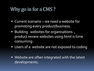 CMS & Chrome Extension Development | PPTX | Web Development | Internet