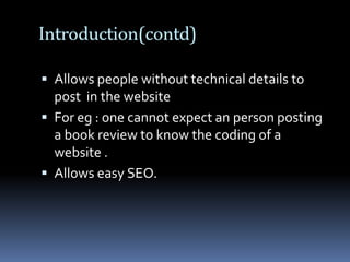 CMS & Chrome Extension Development | PPTX | Web Development | Internet