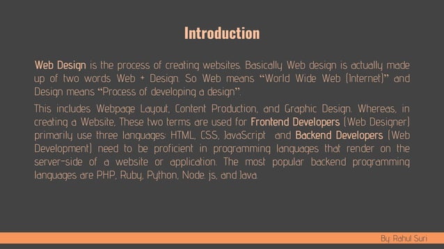 Web Designing Presentation | PDF