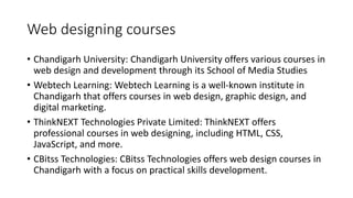 web designing course in chandigarh | PPTX