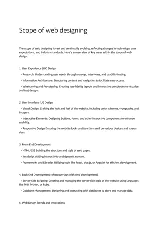 Web designing course in chandigarh mohali | DOCX | Web Design and HTML ...