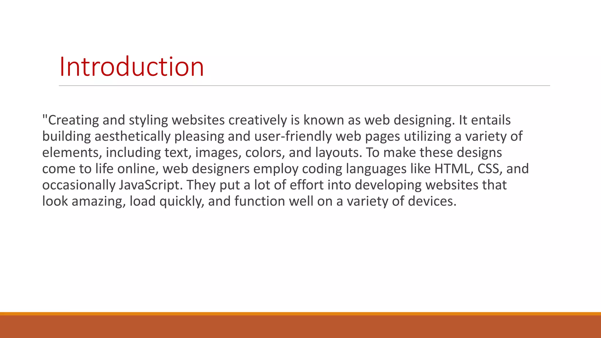 WEB DESIGNING course | PPTX