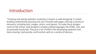 WEB DESIGNING course | PPT