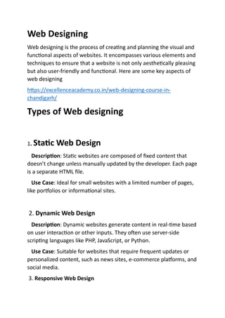 Web Designing Course in Chandigarh | PDF