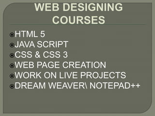 Web designing and development | PPTX