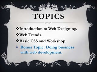 Web designing and development | PPTX