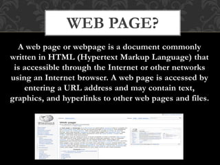 Web designing and development | PPTX