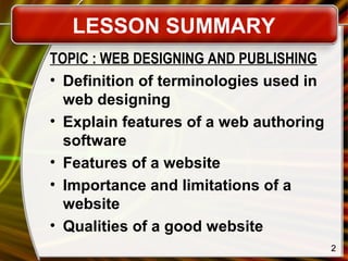 Webdesigningandpublishingcomputerstudiestheorylesson 101212054612 ...