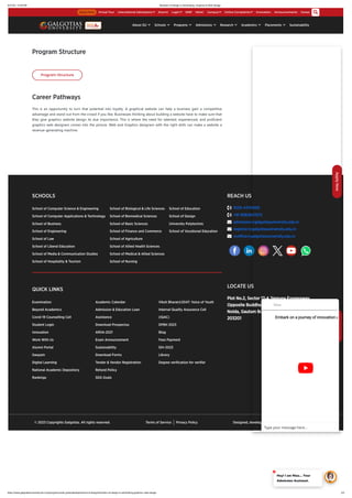 Web Designing College in Noida - Galgotias University | PDF
