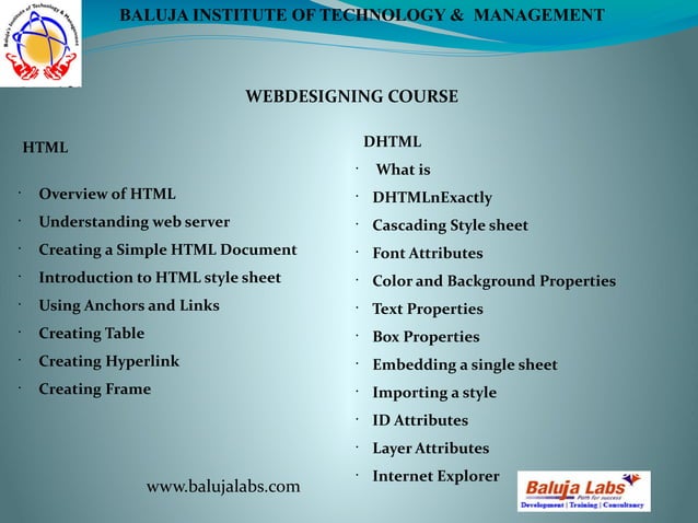 Webdesigning course | PDF | Web Design and HTML | Internet