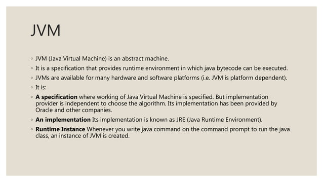 Java programming(unit 1) | PPT