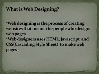 Web designing ppt | PPT