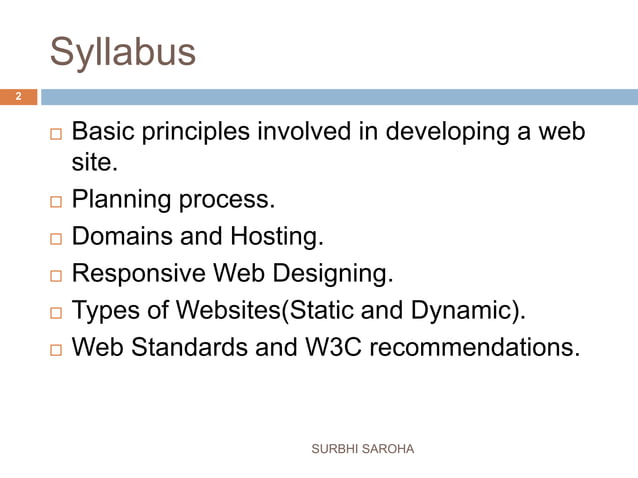 Web designing(unit 1) Part 1 | PPTX
