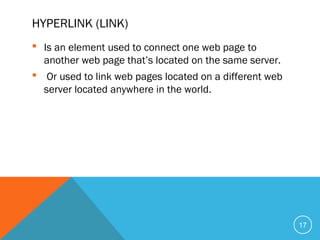 Web design internet basics | PPT