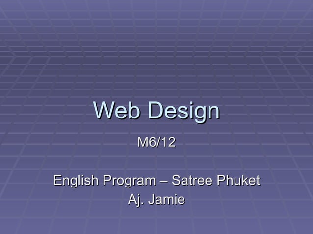 Web Design Lesson 1 | PPT