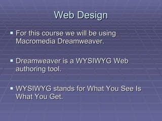 Web Design Lesson 1 | PPT