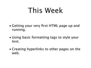 Web Design, Lesson 1 | PPT