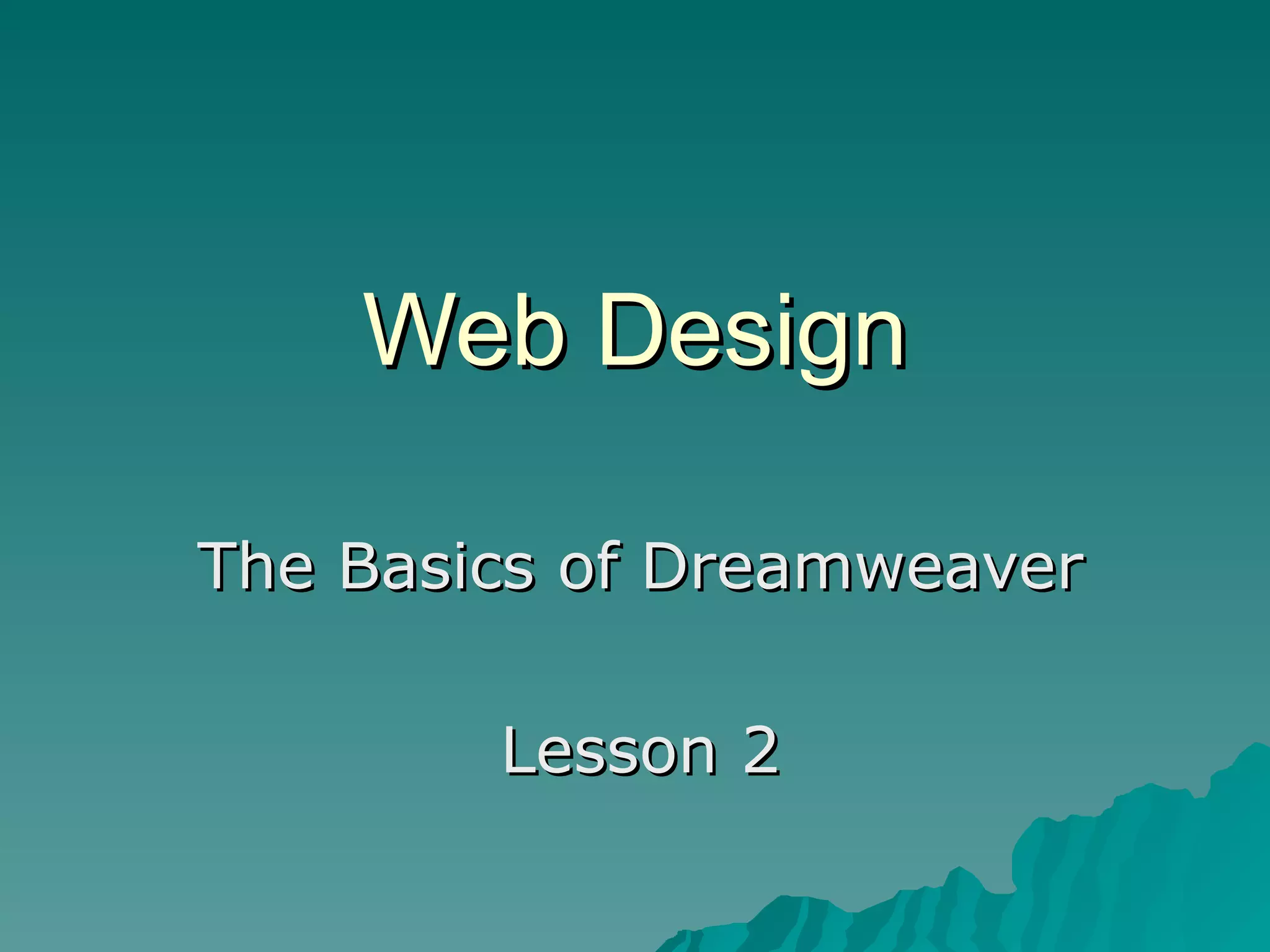 Web Design Lesson 2 | PPT