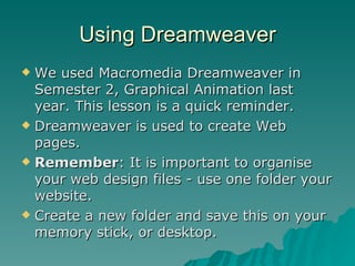 Web Design Lesson 2 | PPT
