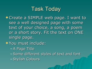 Web Design Lesson 2 | PPT