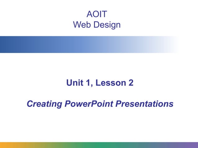 Web design lesson2_presentation_070410 | PPT