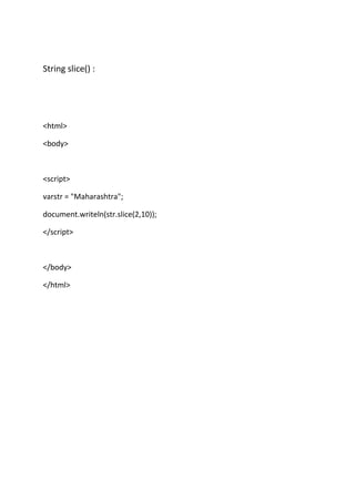 YASH HTML CODES | DOCX