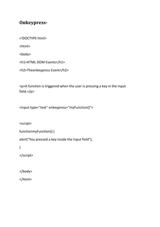 YASH HTML CODES | DOCX