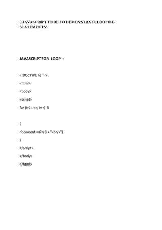 YASH HTML CODES | DOCX